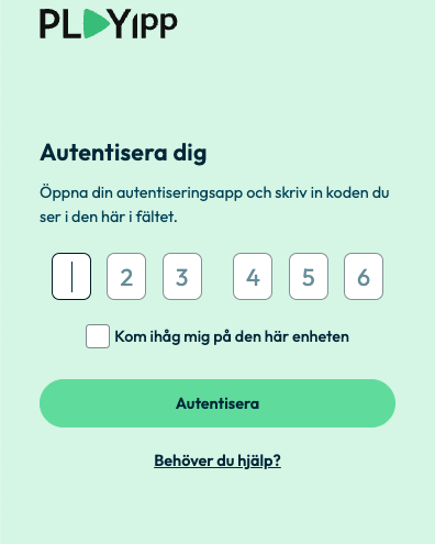 Logga in med tvåfaktorsautentisering